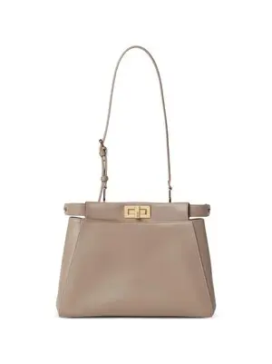 Fendi My Peekaboo Small Leather Handbag - Grey