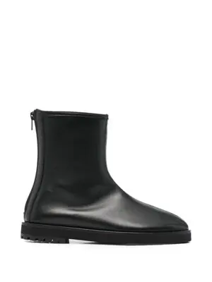 Dear Frances Joss Leather Ankle Boots - Black