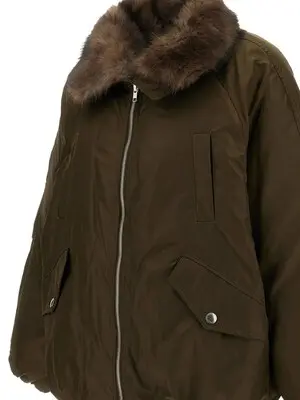 STAND STUDIO Thilda Nylon Bomber Jacket - Green