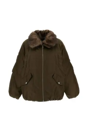 STAND STUDIO Thilda Nylon Bomber Jacket - Green