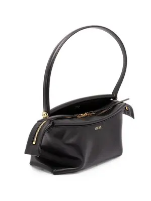 Loewe Whisker Small Leather Shoulder Bag - Black