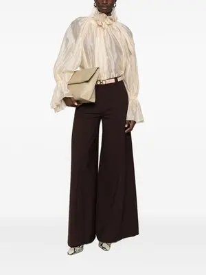 THE LATEST Wool Blend Flared Trousers