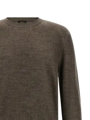 Brioni Cashmere And Wool Crewneck Sweater