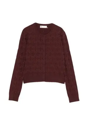 Tory Burch Crewneck Cardigan By - Brown