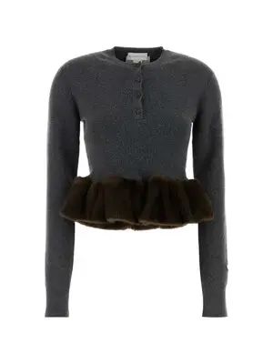 Stella McCartney Faux-fur Detail Wool Sweater