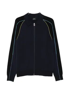 Paul Smith Cotton And Wool Cardigan - Blue