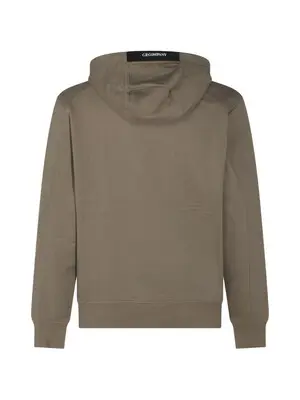 C.P. COMPANY Diagonal-raised Fleece Lens Hooded Sweatshir