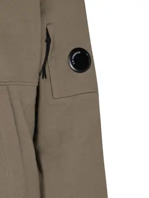 C.P. COMPANY Diagonal-raised Fleece Lens Hooded Sweatshir