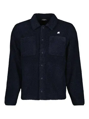 K-WAY Sherpa Button-fastening Shirt Jacket - Blue