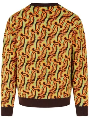 Drole De Monsieur Abstract Printed Knitted Cardigan