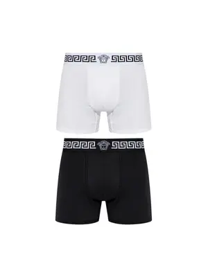 Versace Greca Two-pack Boxer Briefs - White