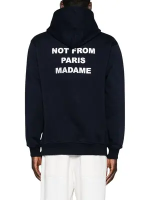 Drole De Monsieur Slogan-printed Drawstring Hoodie