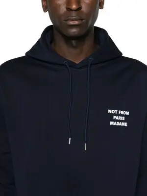Drole De Monsieur Slogan-printed Drawstring Hoodie