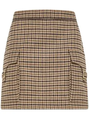 Seventy Mini Skirt With Pockets By - Beige