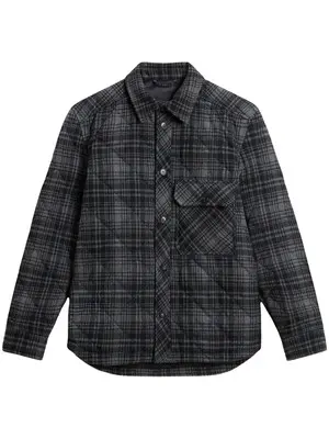 Woolrich Checked Quilted Shirt Jacket - Grey