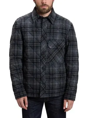 Woolrich Checked Quilted Shirt Jacket