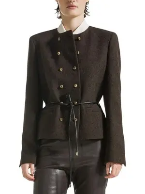 Seventy Wool Blend Jacket With Belt