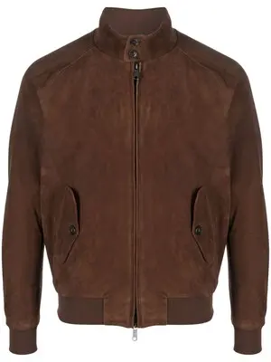 BARACUTA Suede Jacket - Brown