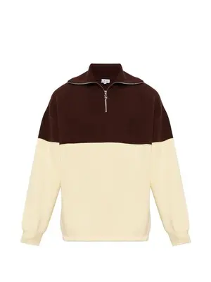 Loewe Cotton Zipped Sweater - Brown