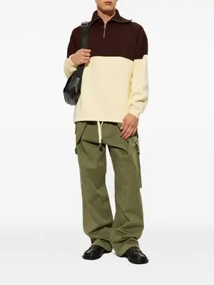 Loewe Cotton Zipped Sweater - Brown