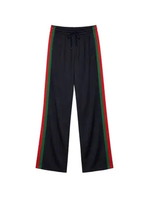 Gucci Web Detail Trousers - Blue