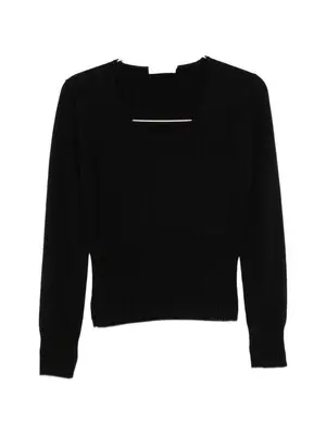 Max Mara Wool Crewneck Sweatet - Black