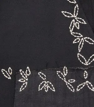 KARTIK RESEARCH Wool-linen Embroidered Patchwork Trousers