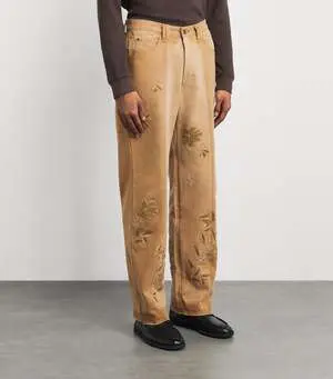 KARTIK RESEARCH Canvas Embroidered 5-pocket Trousers