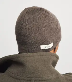 Jacquemus Merino Wool-cashmere Chevron Beanie