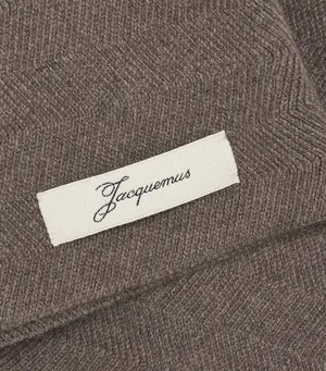 Jacquemus Merino Wool-cashmere Chevron Beanie
