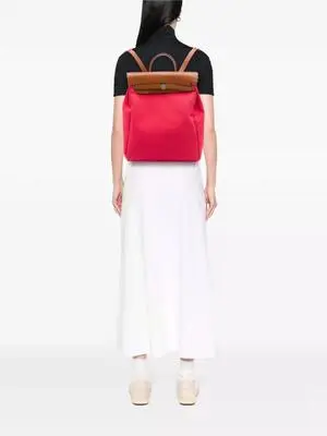 Hermès 2021 Toile Herbag A Dos Zip Retourne Backpack