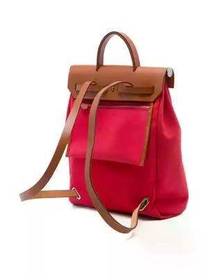 Hermès 2021 Toile Herbag A Dos Zip Retourne Backpack