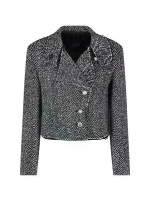Seafarer Herringbone-pattern Frayed Jacket