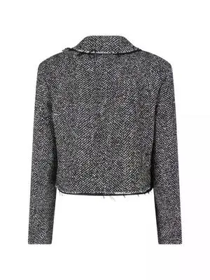 Seafarer Herringbone-pattern Frayed Jacket