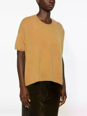 C.T.PLAGE Cashmere Short-sleeve Knitted T-shirt