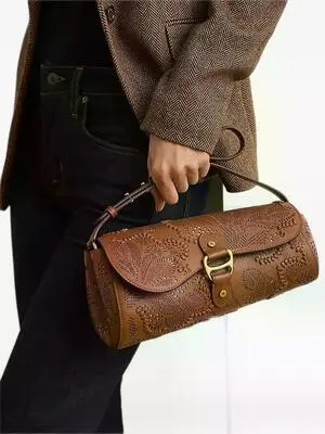 Ralph Lauren Tasha East-west Perforated Leather Shoulder Bag