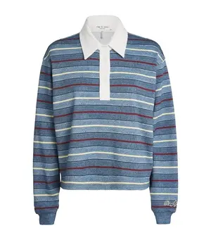 Rag & Bone Cotton Stripe Miramar Rugby Polo Shirt