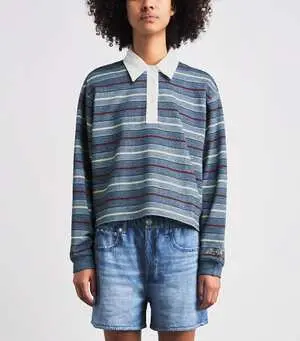 Rag & Bone Cotton Stripe Miramar Rugby Polo Shirt