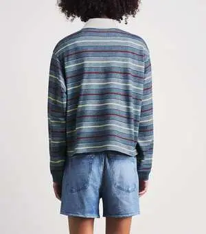 Rag & Bone Cotton Stripe Miramar Rugby Polo Shirt