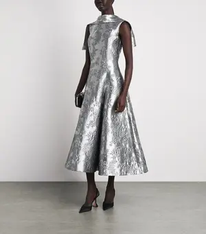 EMILIA WICKSTEAD Metallic Cloqué Harlow Midi Dress