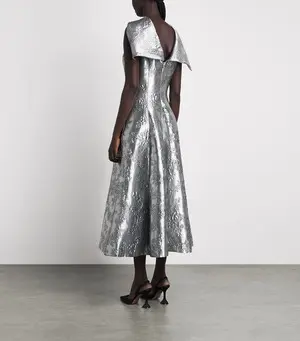 EMILIA WICKSTEAD Metallic Cloqué Harlow Midi Dress