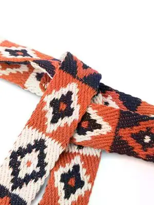 PIERRE-LOUIS MASCIA Geometric-pattern Tassel-edge Belt