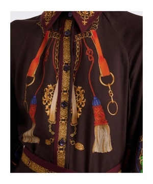 Etro Printed Wool And Silk Twill Shirt Dress