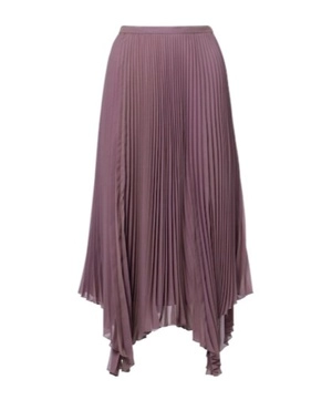 Valentino Garavani Asymmetric Plissé Georgette Midi Skirt - Red