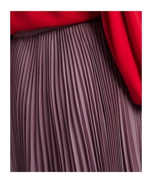 Valentino Garavani Asymmetric Plissé Georgette Midi Skirt