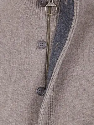 Barbour Stand Collar Cardigan - Brown