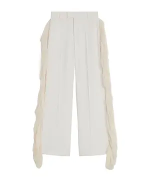 Phoebe Philo Belt Loop Casual Pants - Vanilla