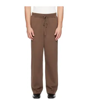 ENTIRE STUDIOS Straight Leg Knit Sweatpants - Brown
