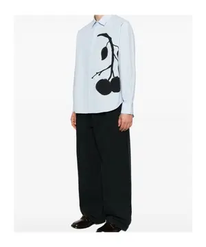 J.W.ANDERSON Persimmon Applique Shirt In Pale Blue