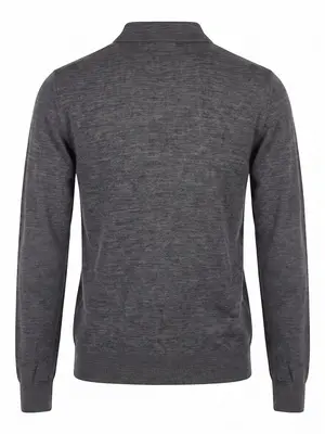 Peserico Long-sleeve Polo-collar Sweater - Black